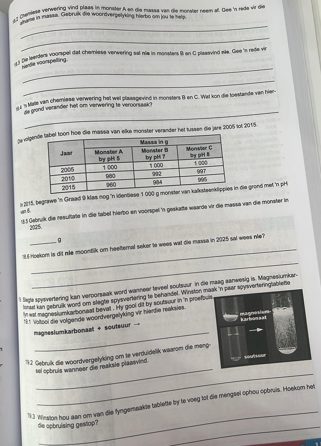 18.2 Chemiese verwering vind plaas in | StudyX