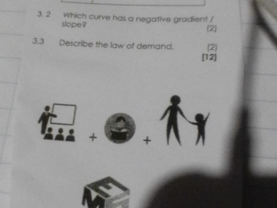 3. 2 Which curve has a negative gradient / | StudyX