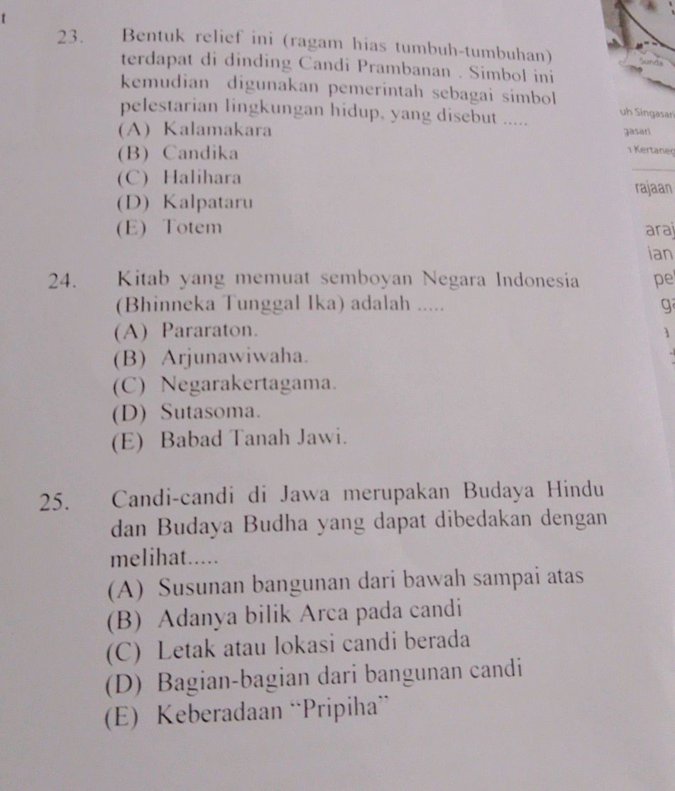 23. Bentuk relief ini (ragam hias | StudyX