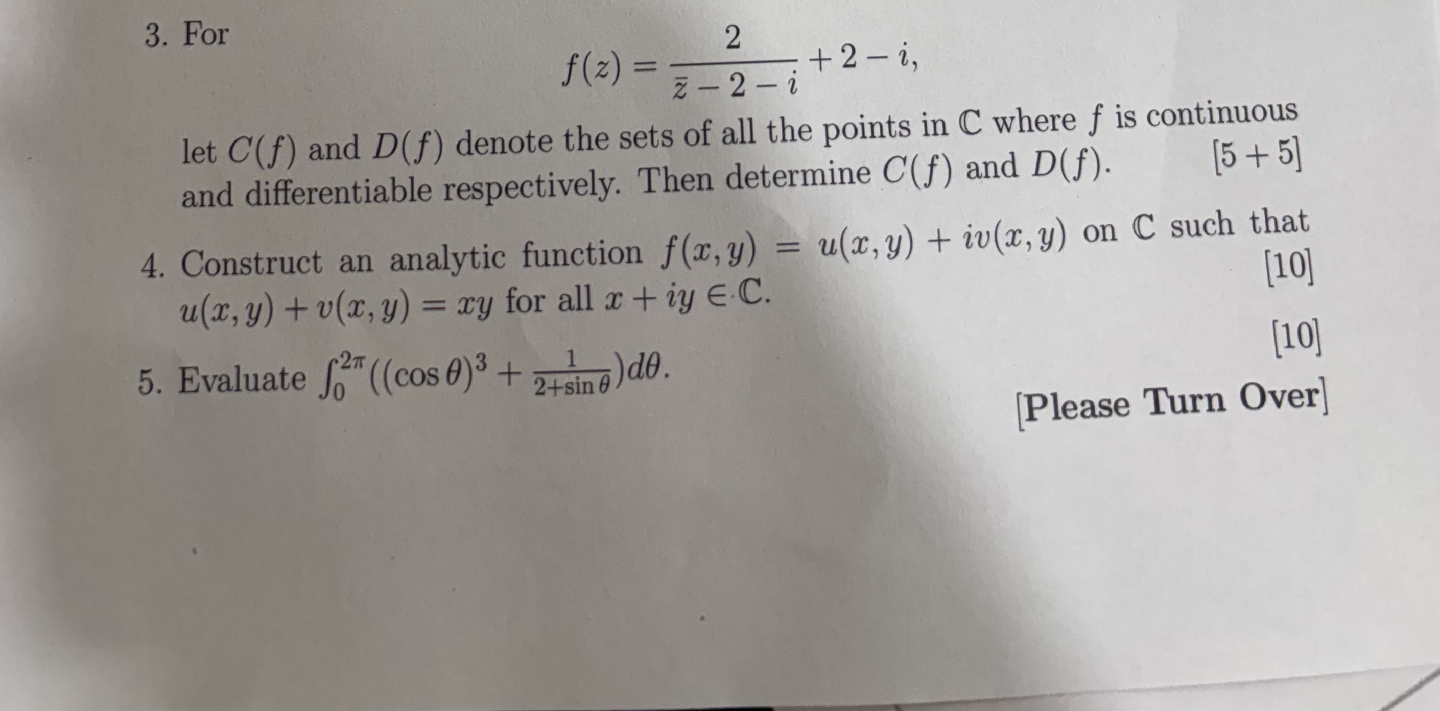 3. For $f(z) = {2}{ {z} - 2 - i} + 2 - i$, | StudyX