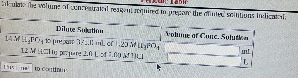 Calculate the volume of concentrated reagent | StudyX