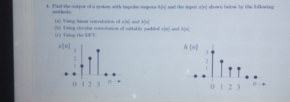 4. Find the output of a system with impulse | StudyX
