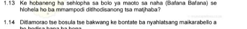 1.13 Ke hobaneng ha sehlopha sa bolo ya | StudyX