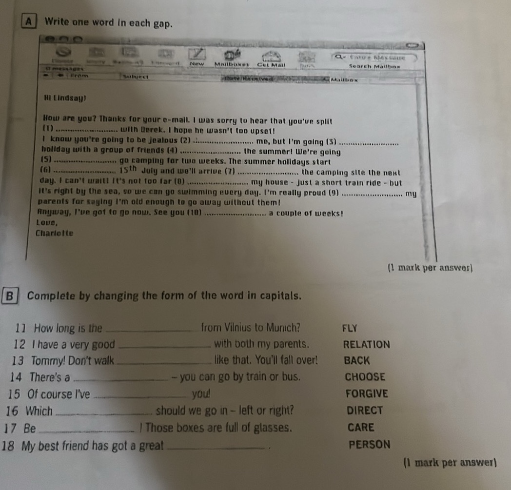 A Write one word in each gap. How are you? | StudyX