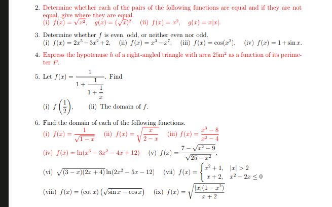 2. Determine whether each of the pairs of | StudyX