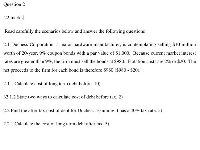 Question 2 Read carefully the scenarios | StudyX