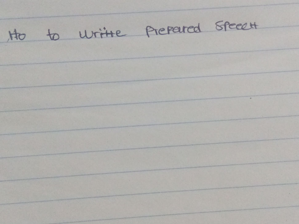 How to Write a Prepared Speech | StudyX