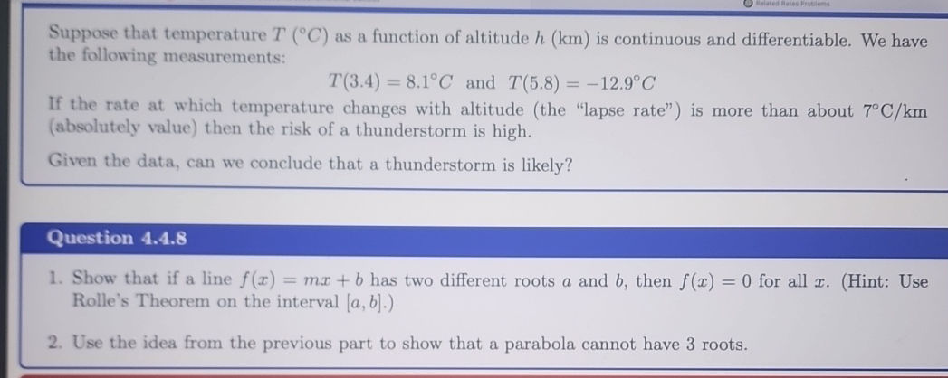 Suppose that temperature $T$ (°C) as a | StudyX