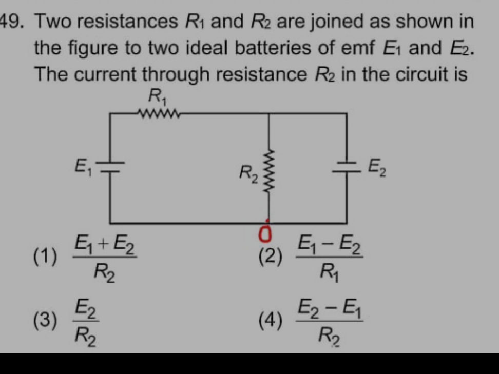 Two resistances $R_1$ and $R_2$ are joined | StudyX