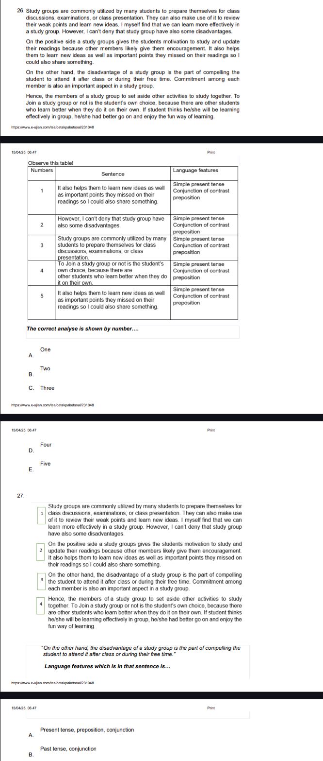 26. Study groups are commonly utilized by | StudyX