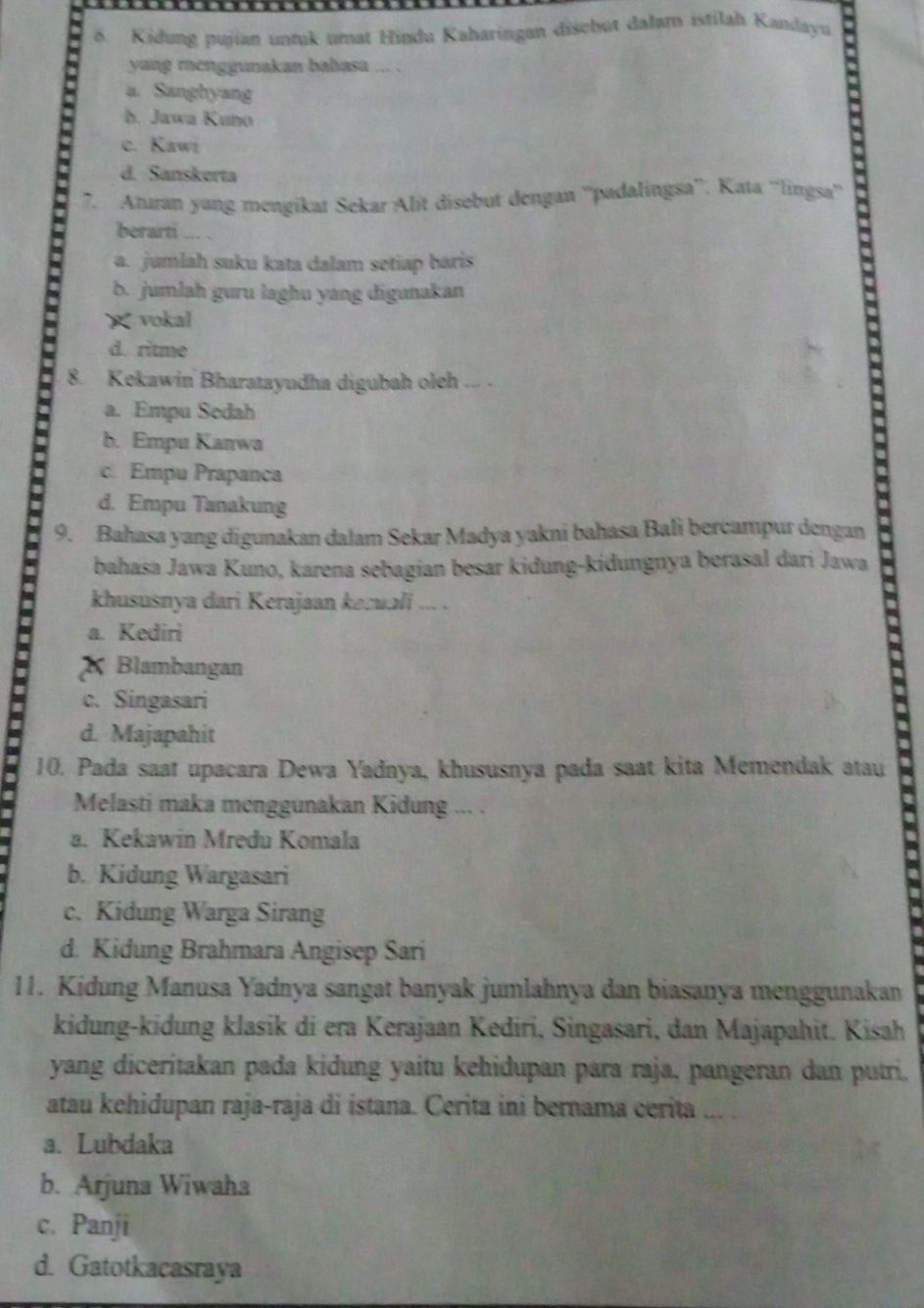 6. Kidung pujian untuk urmat Hindu | StudyX
