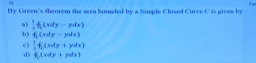 By Green's theorem the area bounded by a | StudyX