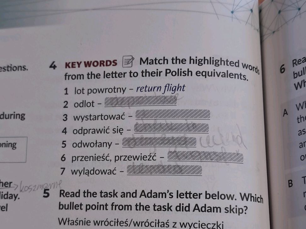 4 KEY WORDS Match the highlighted words from | StudyX