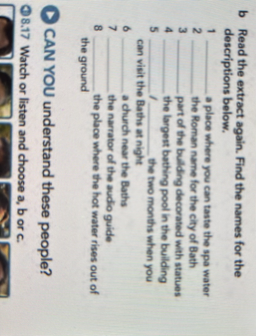 Read the extract again. Find the names for | StudyX