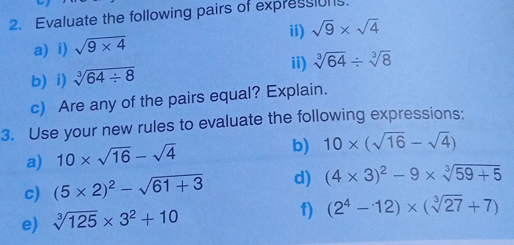 2. Evaluate the following pairs of | StudyX