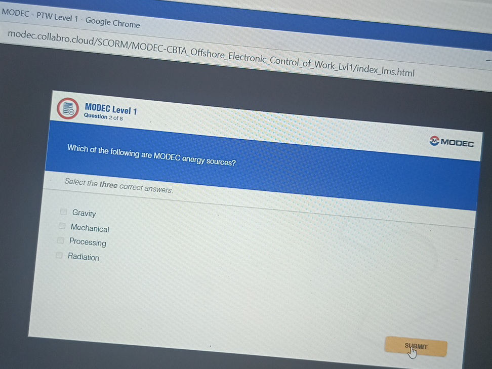 Which of the following are MODEC energy | StudyX