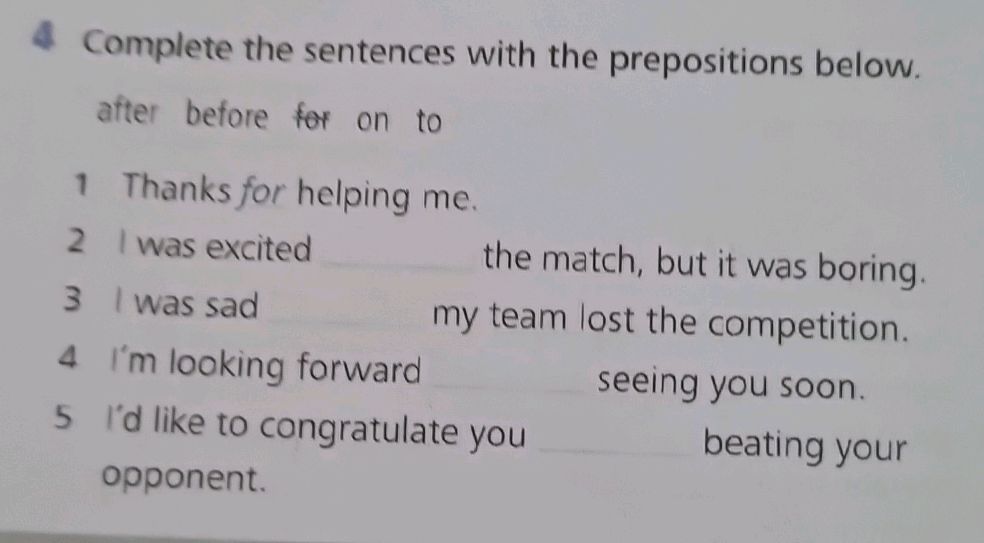 4 Complete the sentences with the | StudyX