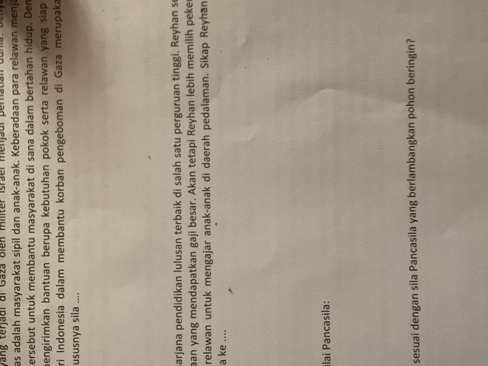 Nilai Pancasila: sesuai dengan sila | StudyX