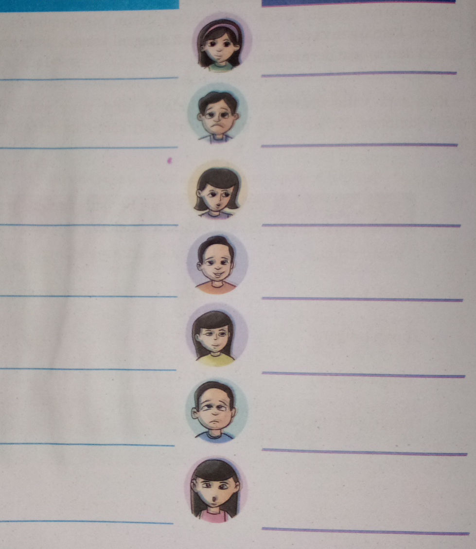 The image contains drawings of faces with | StudyX