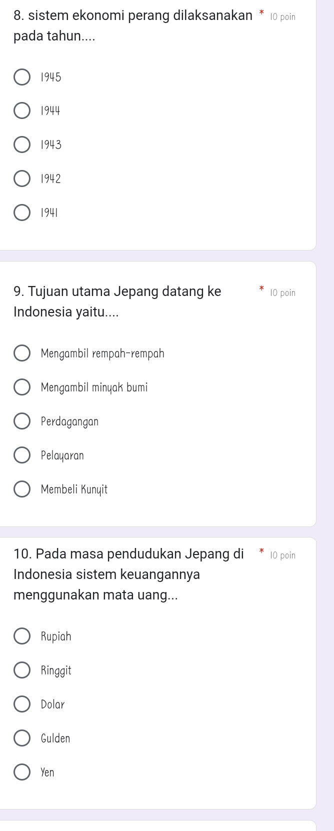 8. sistem ekonomi perang dilaksanakan pada | StudyX