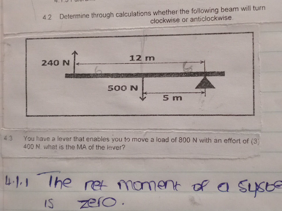 4.2 Determine through calculations whether | StudyX