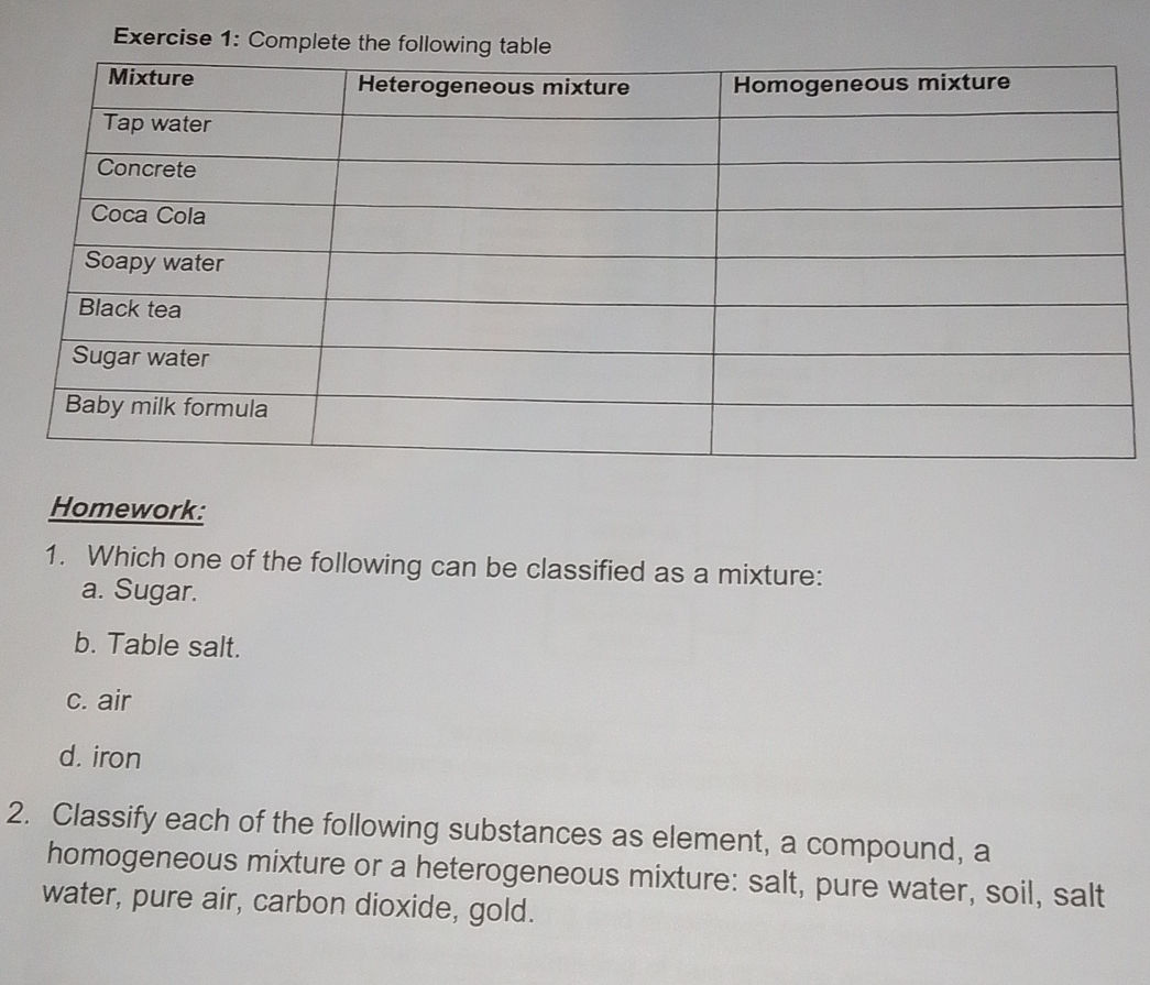 Exercise 1: Complete the following table | | StudyX
