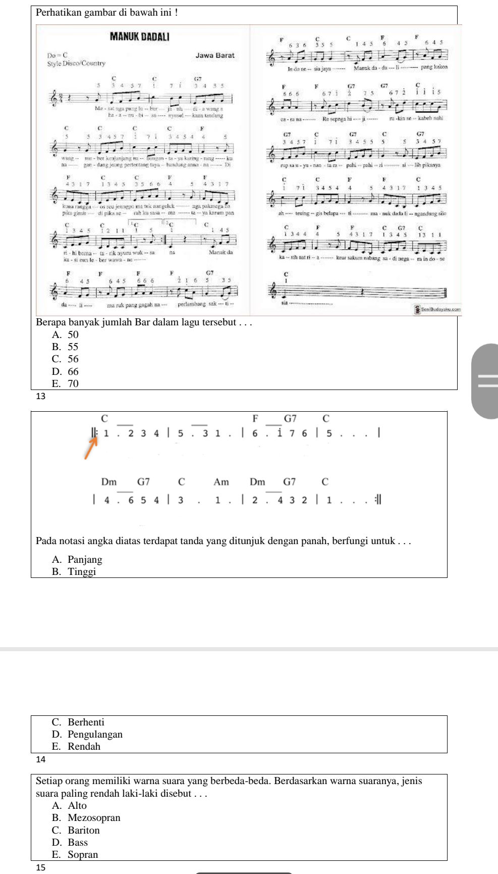 Berapa banyak jumlah Bar dalam lagu | StudyX