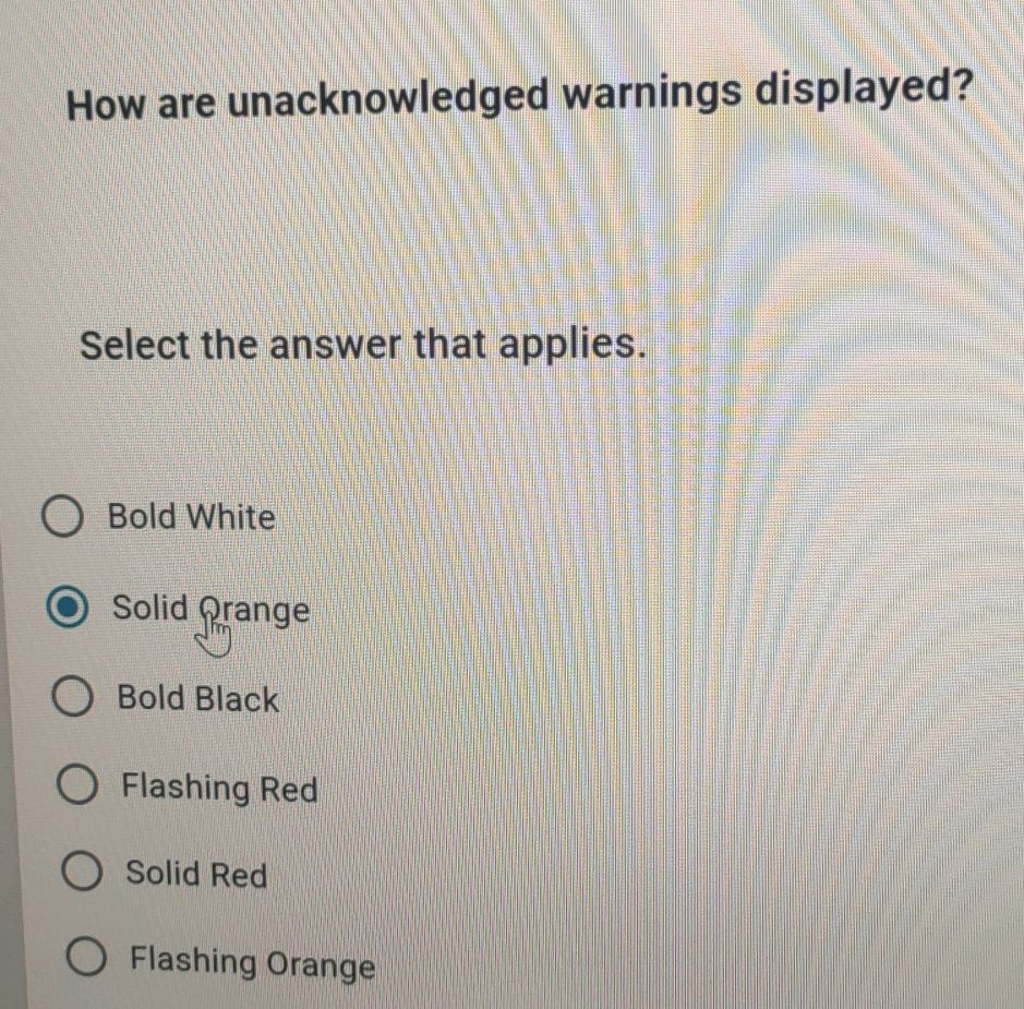 How are unacknowledged warnings displayed? | StudyX