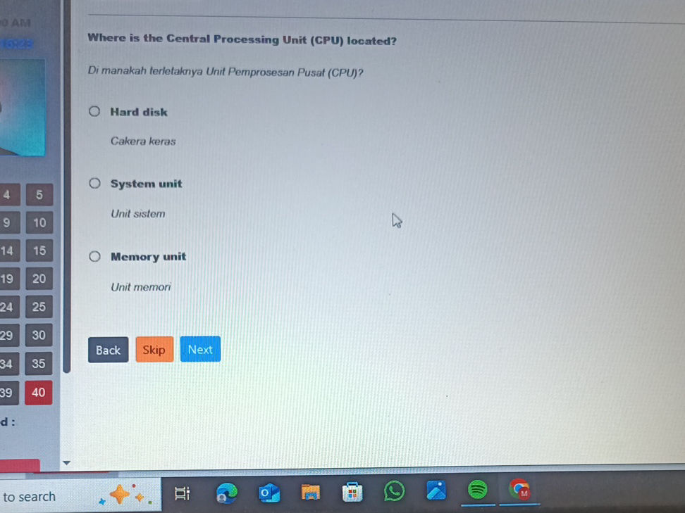 Where is the Central Processing Unit (CPU) | StudyX