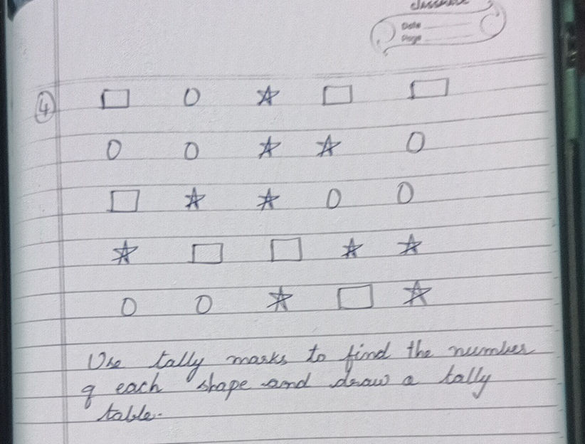 Use tally marks to find the number of each | StudyX