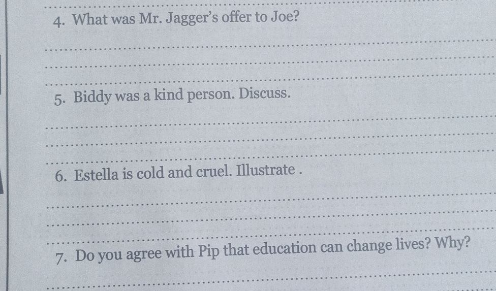 4. What was Mr. Jagger's offer to Joe? 5. | StudyX