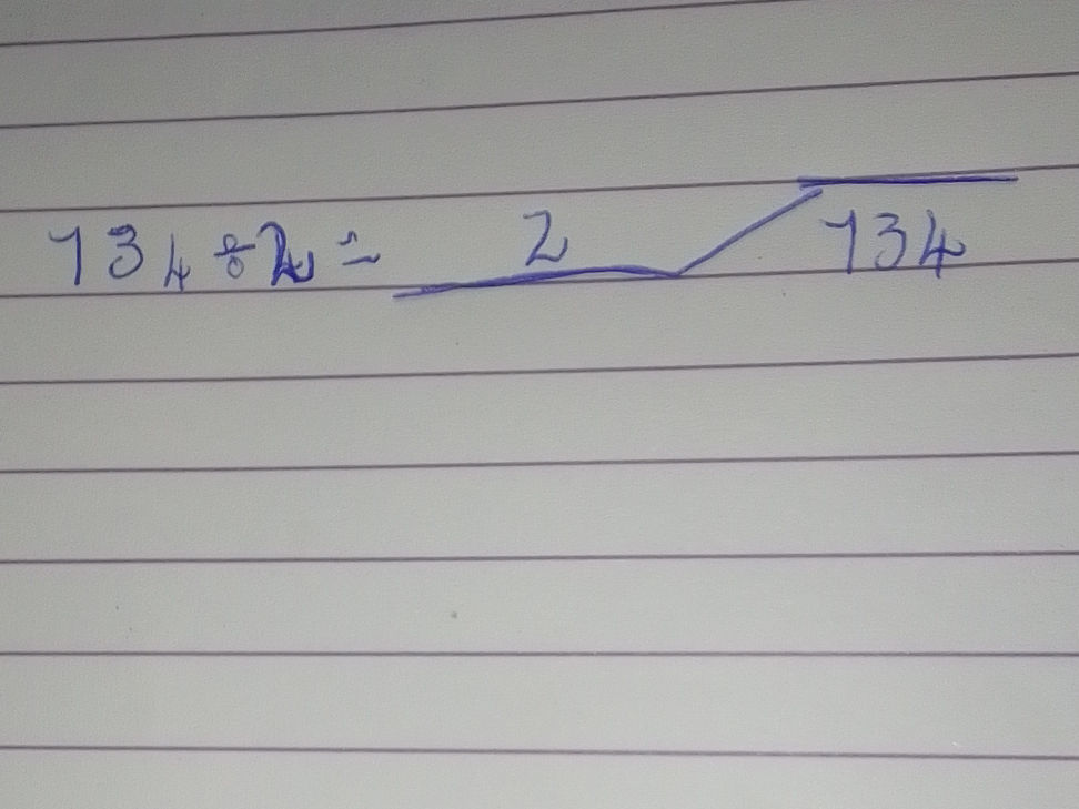 Division problem: 734 divided by 2 | StudyX