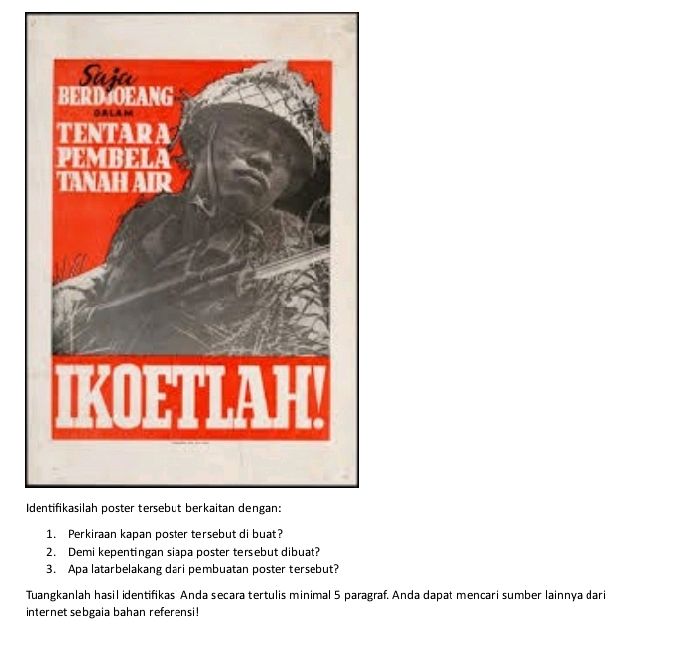 Identifikasilah poster tersebut berkaitan | StudyX