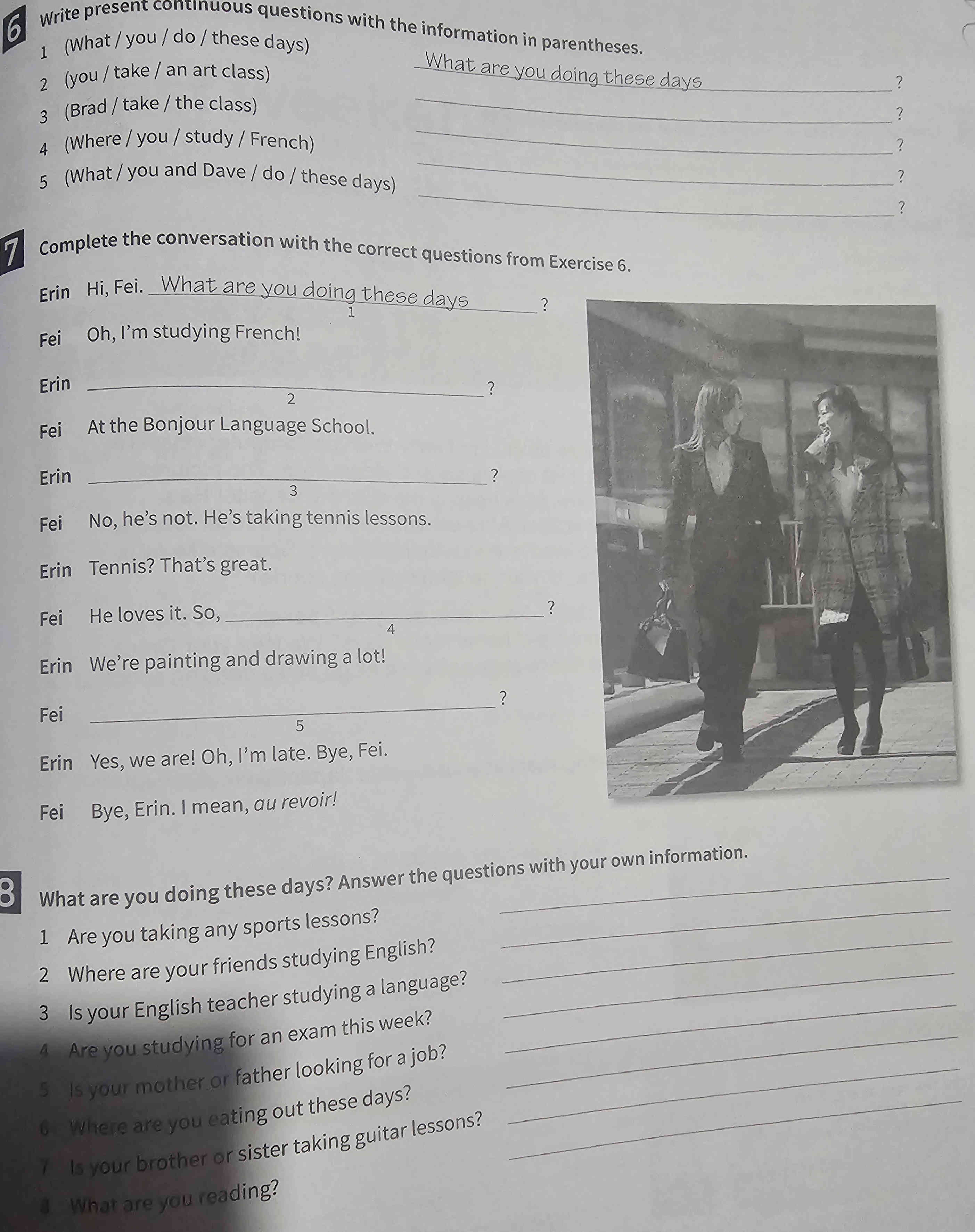 6 Write present continuous questions with | StudyX