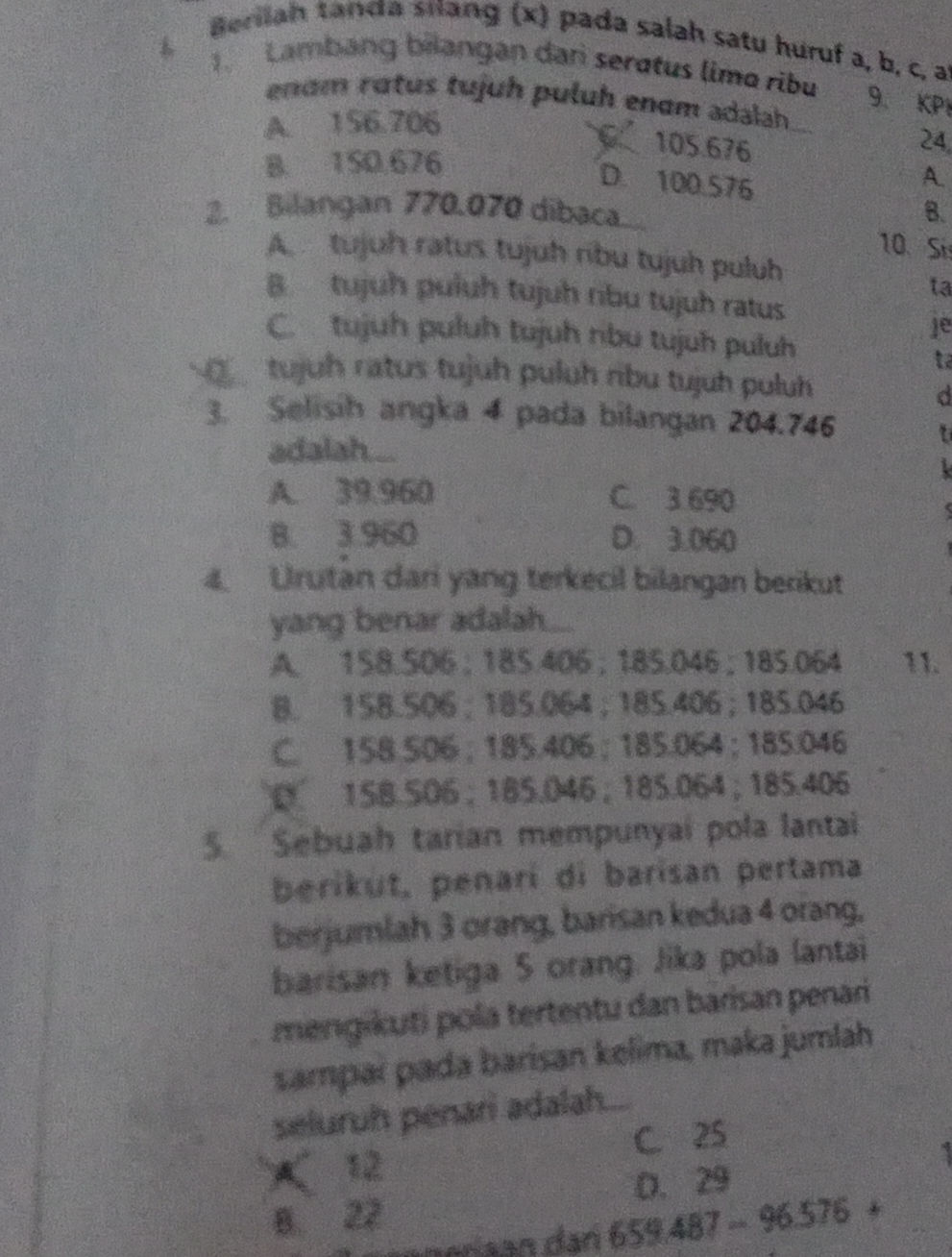 1. Lambang bilangan dari seratus lima ribu | StudyX