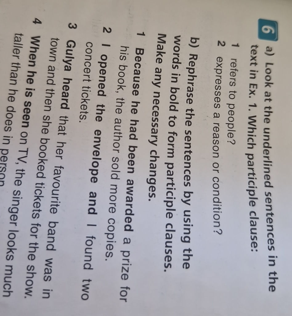 a) Look at the underlined sentences in the | StudyX