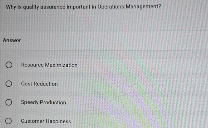Why is quality assurance important in | StudyX