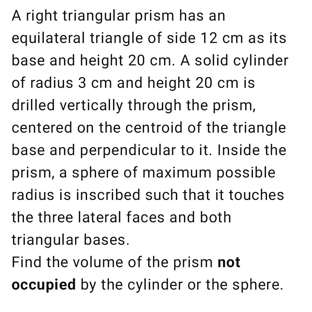 A right triangular prism has an equilateral | StudyX