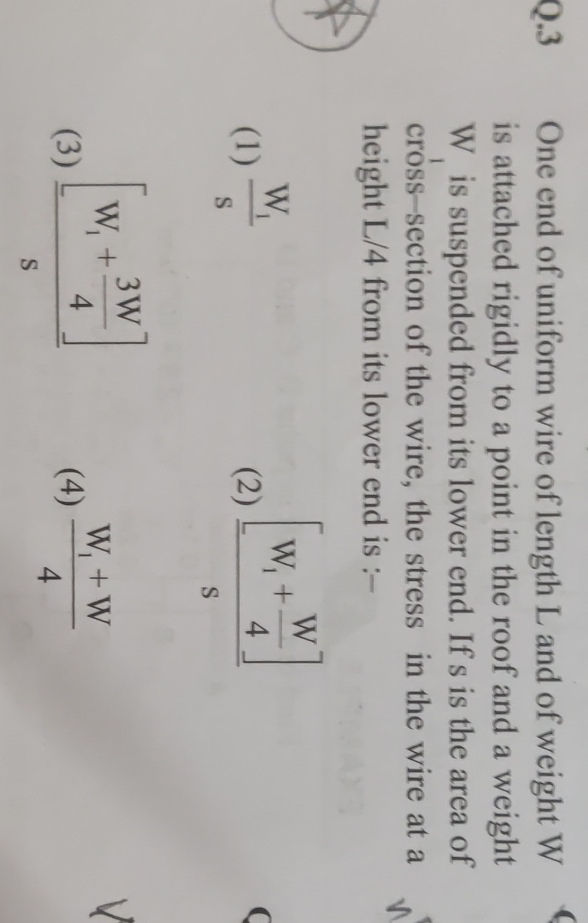 One end of uniform wire of length L and of | StudyX