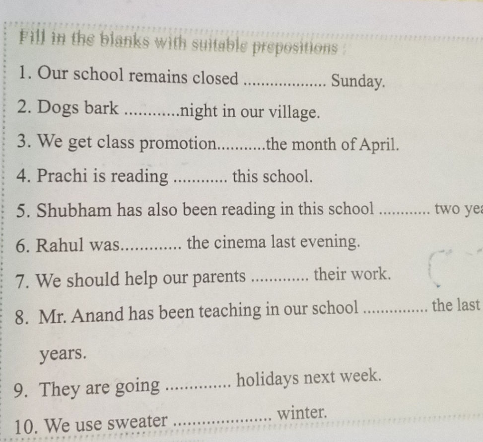 Fill in the blanks with suitable | StudyX