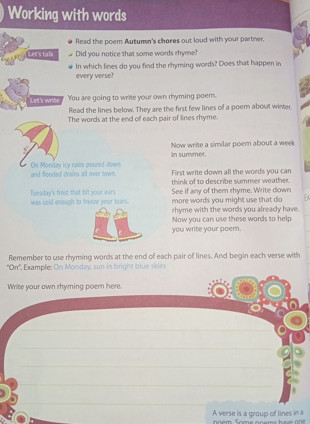 Read the poem Autumn's chores out loud with | StudyX