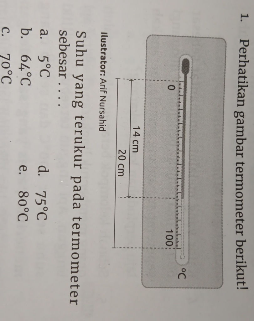 Perhatikan gambar termometer berikut! Suhu | StudyX