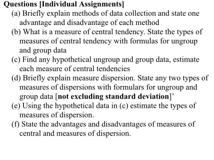 (a) Briefly explain methods of data | StudyX