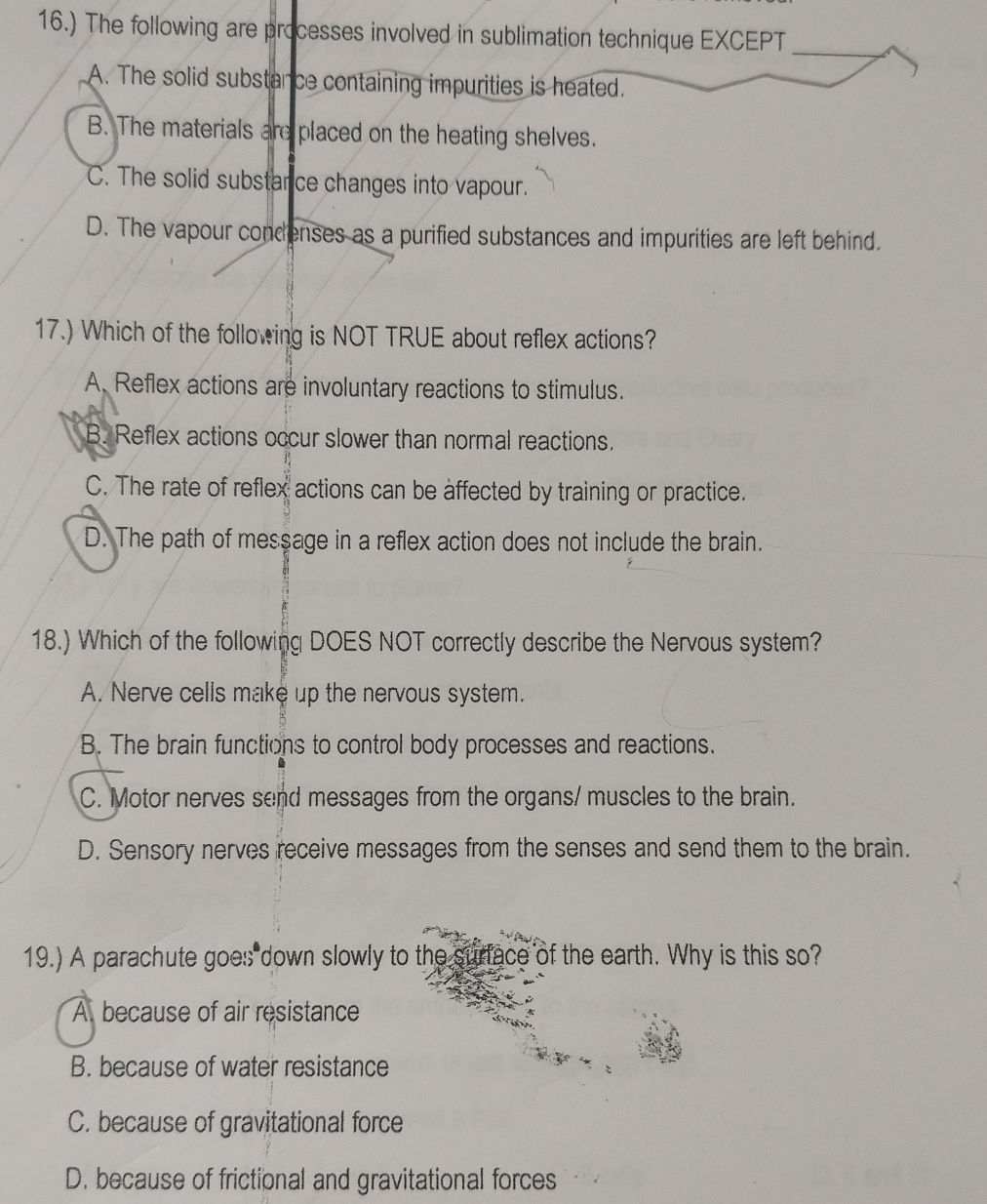 16.) The following are processes involved in | StudyX
