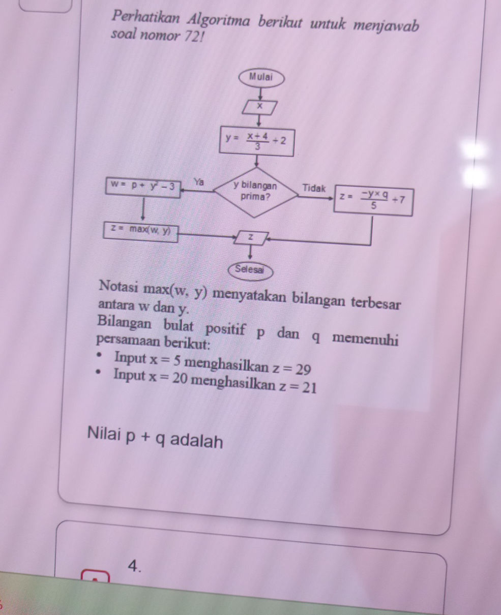 Perhatikan Algoritma berikut untuk menjawab | StudyX