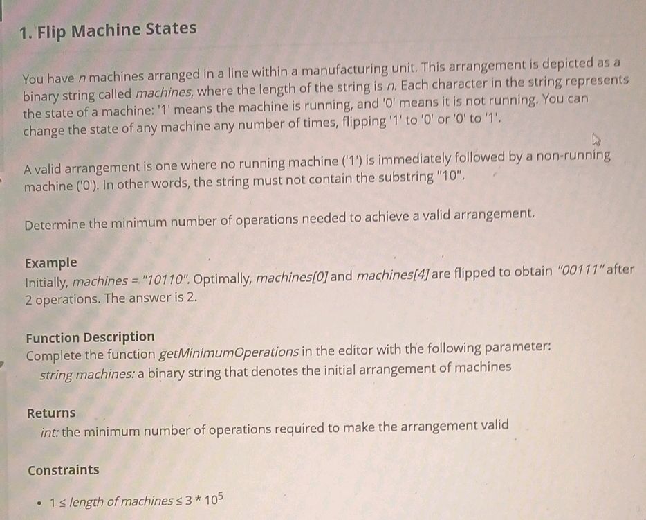 1. Flip Machine States You have *n* | StudyX