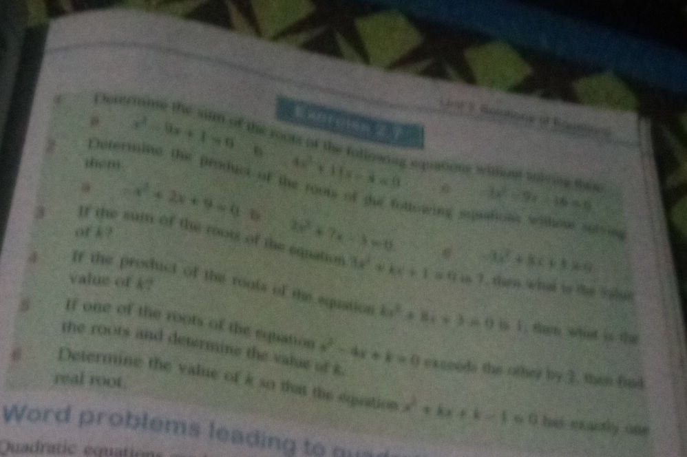 Determine the sum of the roots of the | StudyX