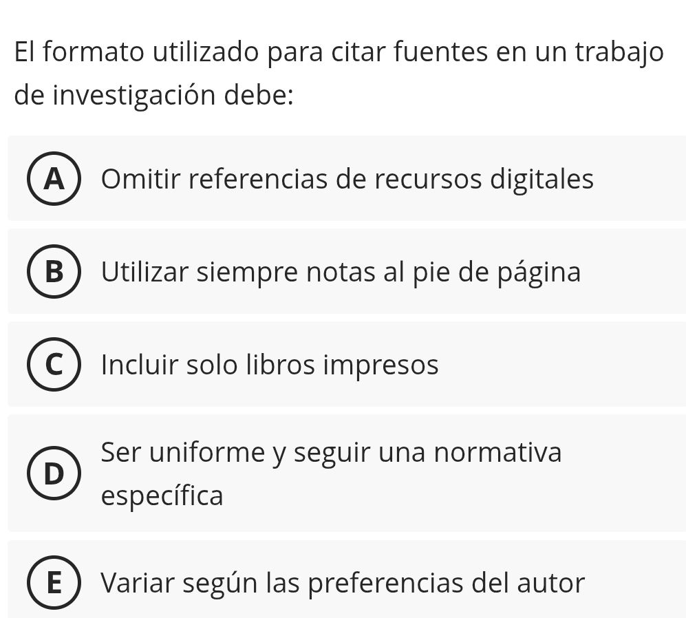 El formato utilizado para citar fuentes en | StudyX