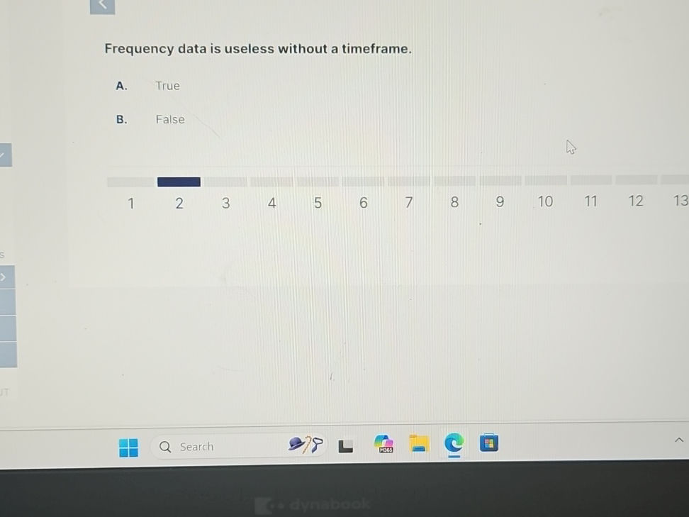 Frequency data is useless without a | StudyX