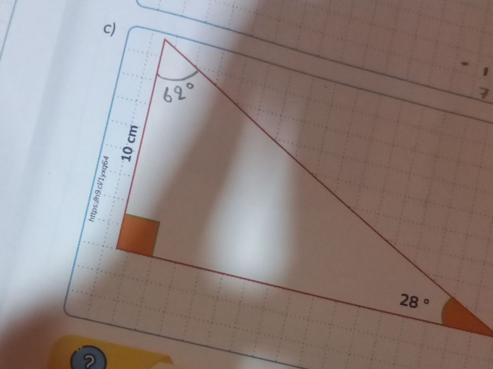 A right triangle is shown with one side | StudyX